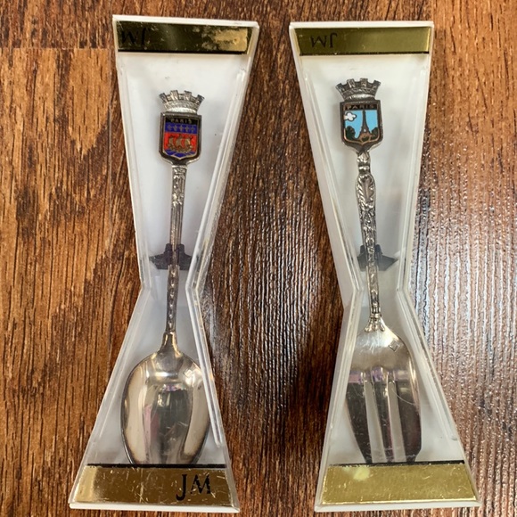 JM | Other | Vintage Jm Paris Commemorative Silver Plated Mini Spoon ...